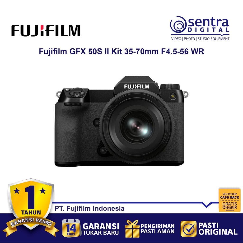 Jual Fujifilm GFX 50S II Kit GF 35-70mm f/4.5-5.6 WR Medium Format Mirrorless Camera | Shopee ...