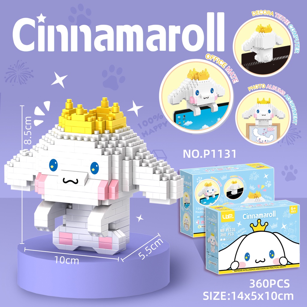 Jual Mainan Balok Susun Sanrio Cinnamoroll Edukasi Karakter Kartun ...