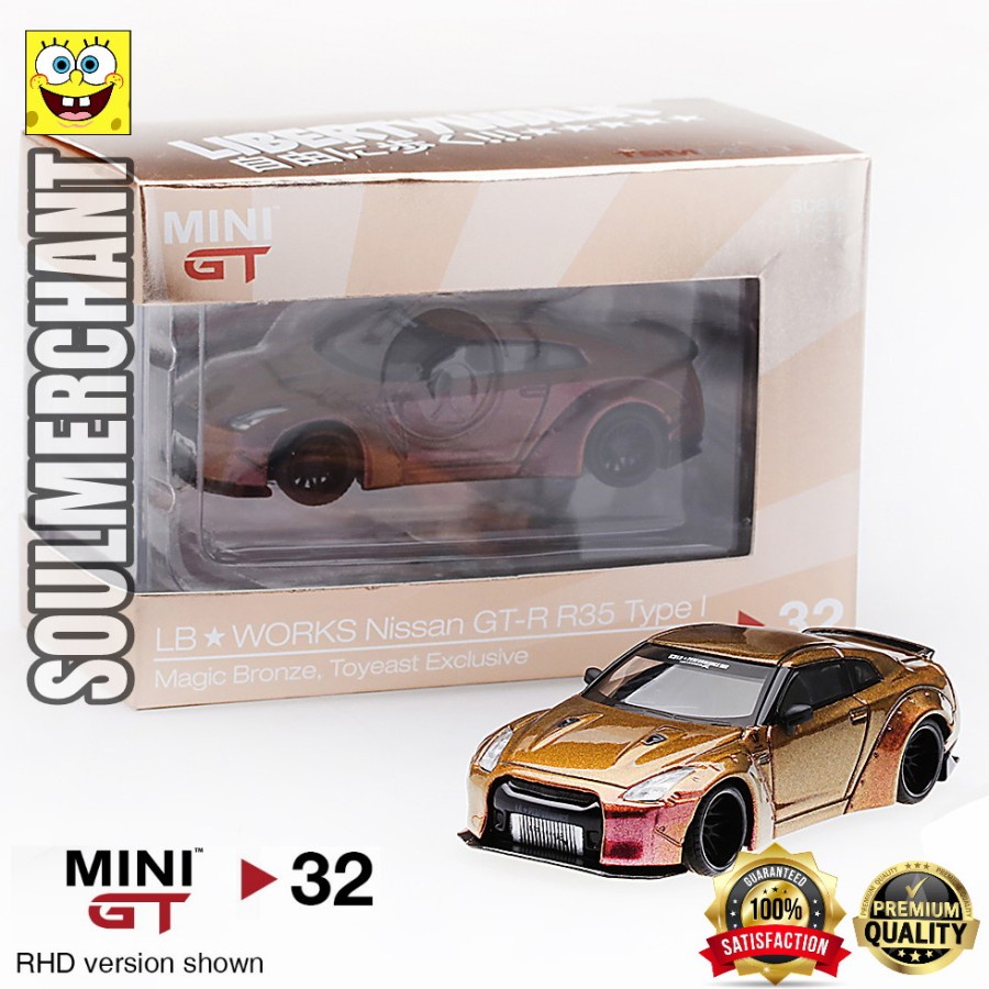 Jual MINI GT MAGIC BRONZE LIBERTY WALK NISSAN GT-R R35 Type I ...