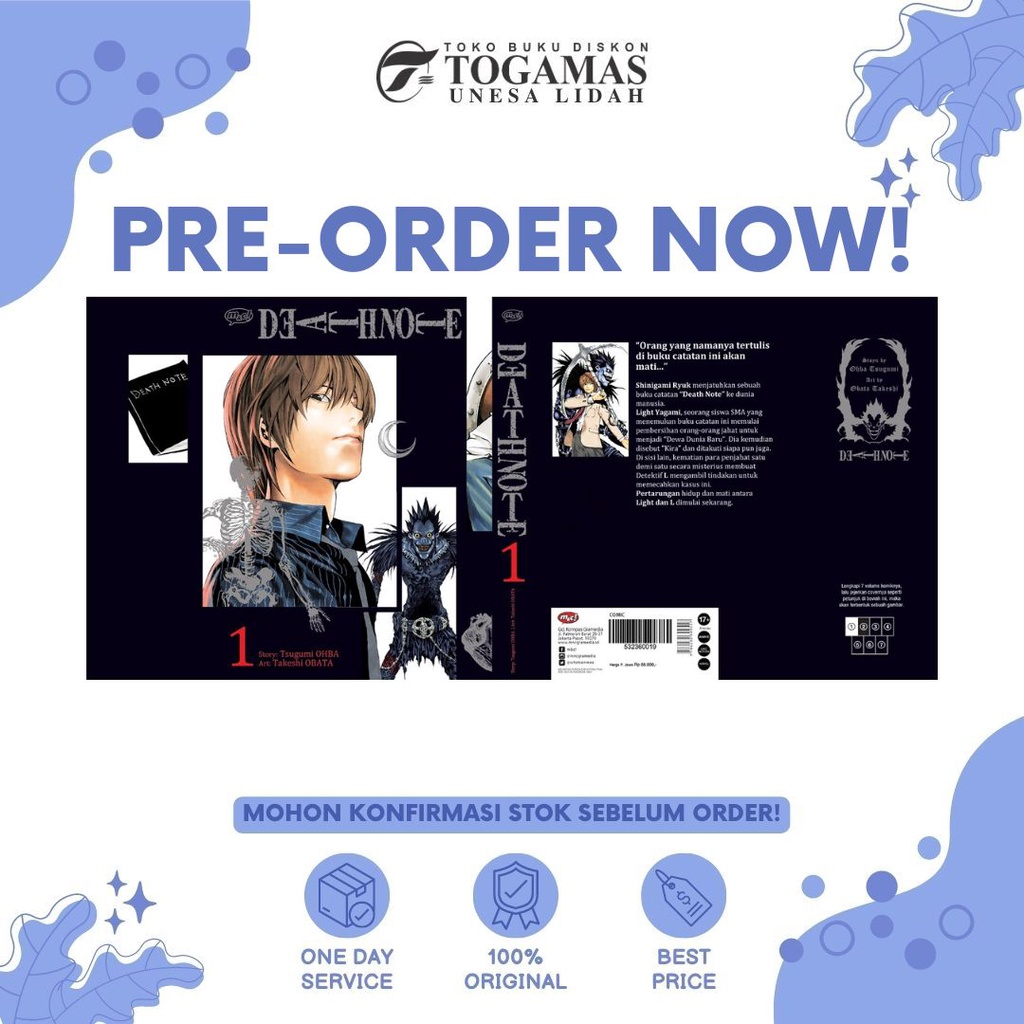 Jual DEATH NOTE: NEW EDITION VOL.1 - TSUGUMI OHBA, TAKESHI OBATA | Shopee Indonesia