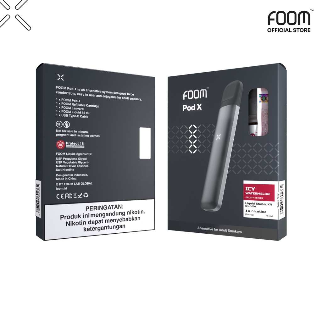 Jual FOOM POD X BUNDLING LIQUID (SPACE GRAY ICY WATERMELON 15ML ...