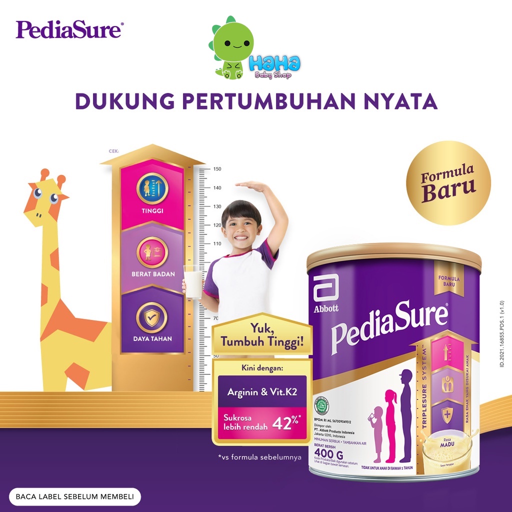 Jual PEDIASURE TRIPLESURE CLASSIC MILKY MADU VANILA COKLAT 850Gr/ 400Gr / 200gr | Shopee Indonesia