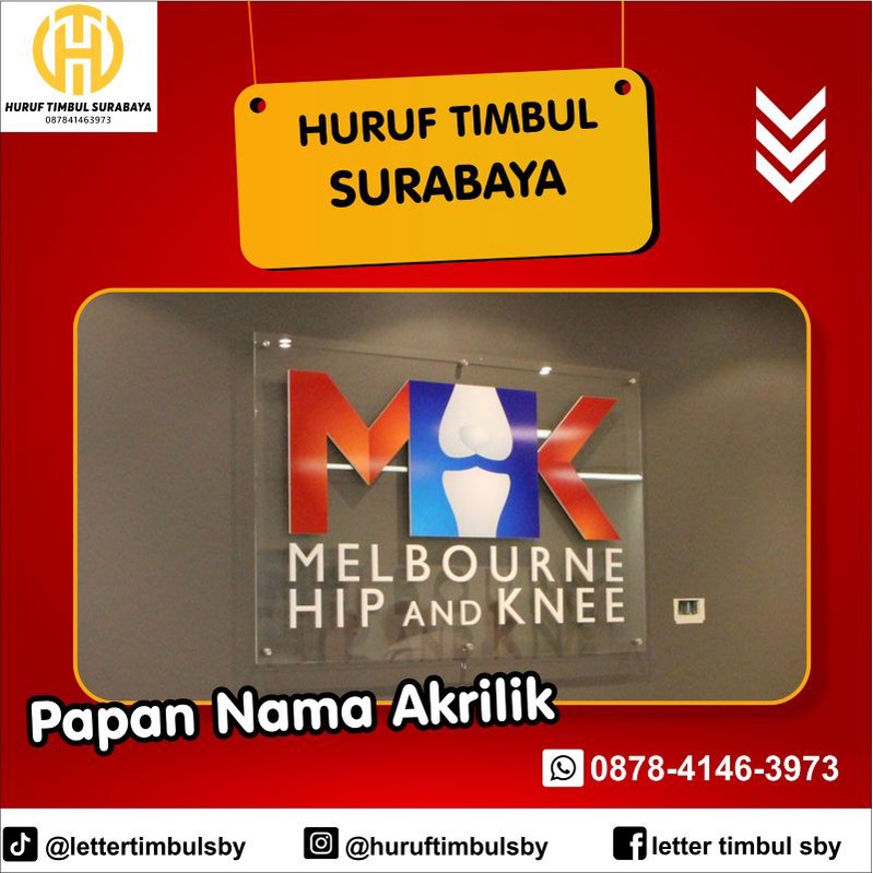 Jual Jual Papan Nama Kantor Logo Perusahaan Signage Akrilik 5mm Acrylic ...