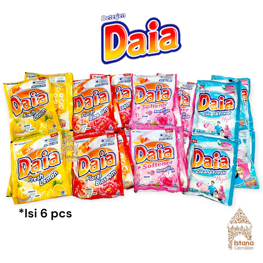 Jual DAIA Deterjen / Detergen Bubuk Powder Softener 47 Gram Renceng ...