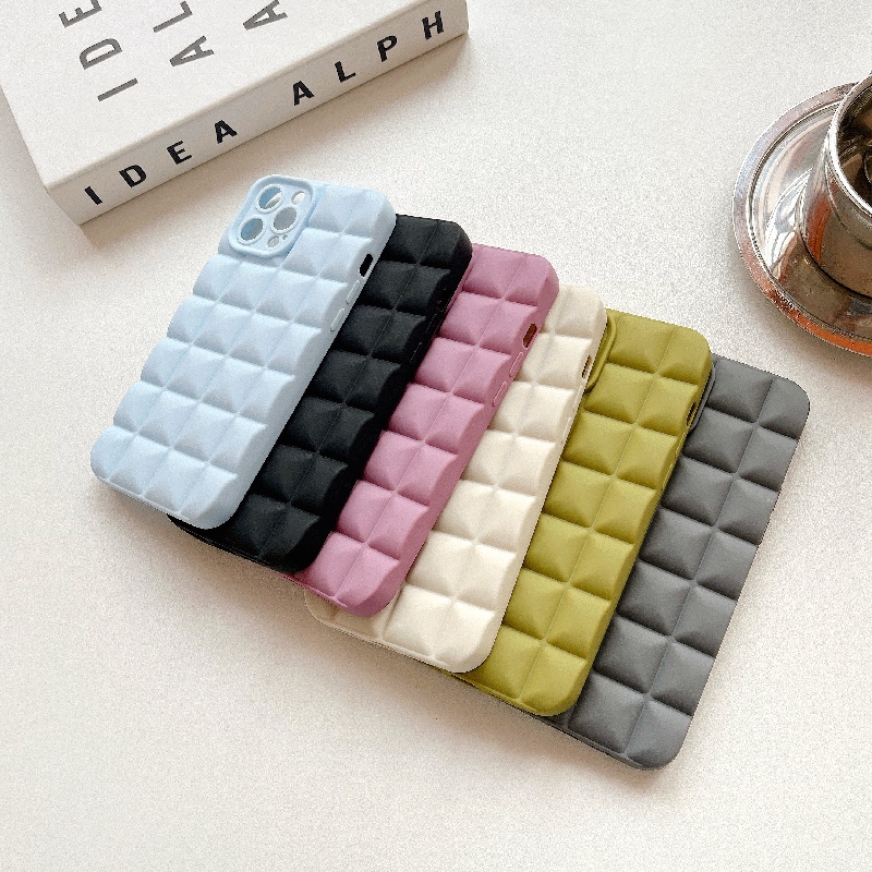 Jual Waffle Case/ Puffy Grid Case for iphone 7 8 plus x xs xr max 11 12 ...