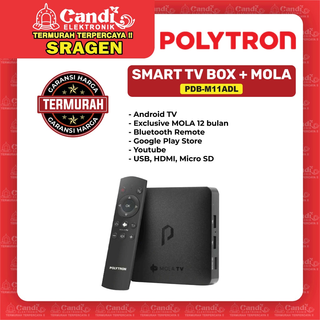 Jual POLYTRON Smart Tv Box Mola Tv Streaming Device - PDB-M11ADL ...