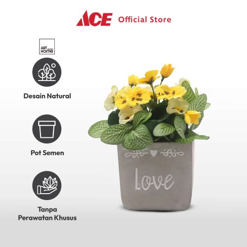 Jual Ace Arthome 22.3 cm Bunga Artifisial Pansy - Kuning Tumbuhan ...