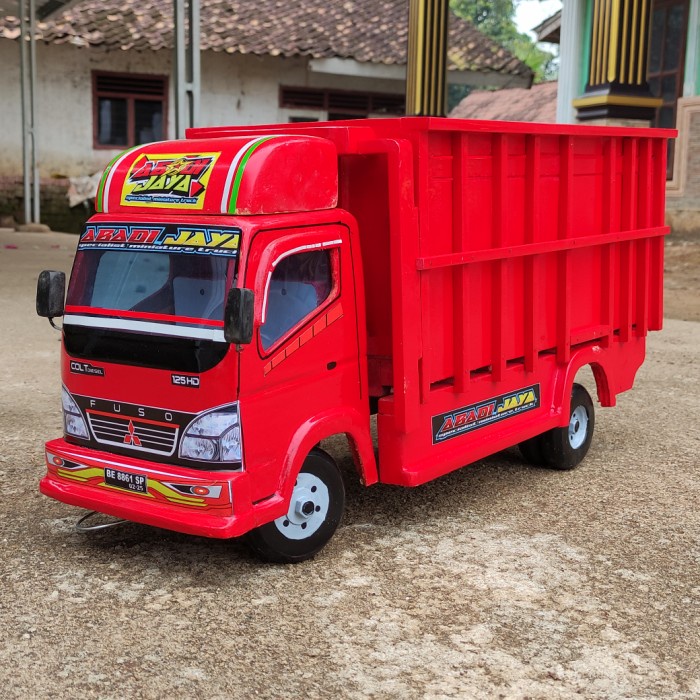 Jual Mainan mobil truk kayu miniatur truck oleng JUMBO mobilan anak ...