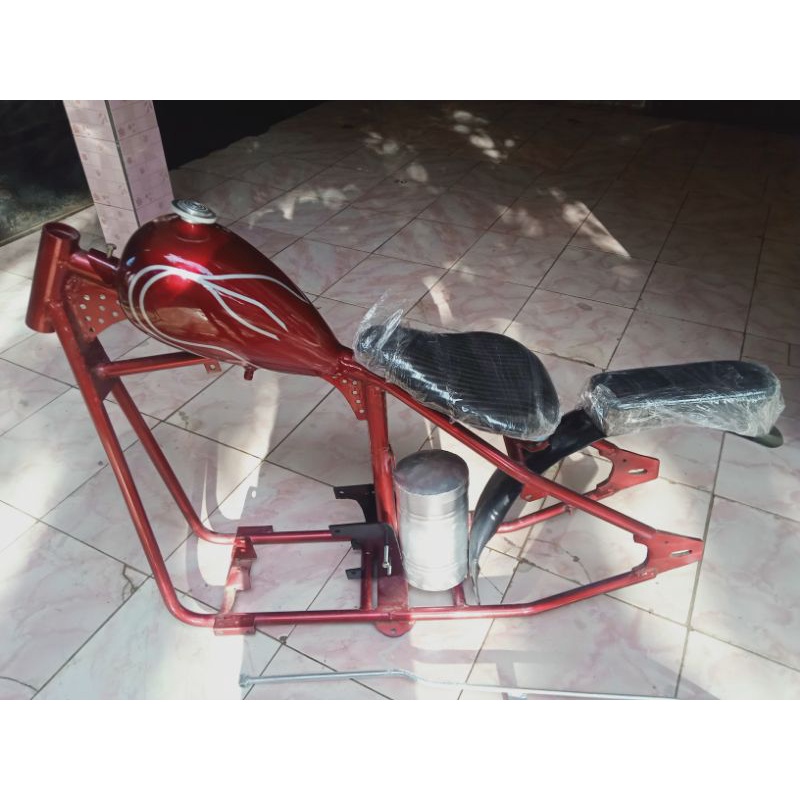 Jual frame (rangka Chopper PNP Honda gl Tiger Mega pro | Shopee Indonesia