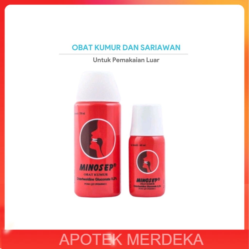 Jual Minosep obat kumur / Minosep Mencegah gingivitis, sariawan, bau ...