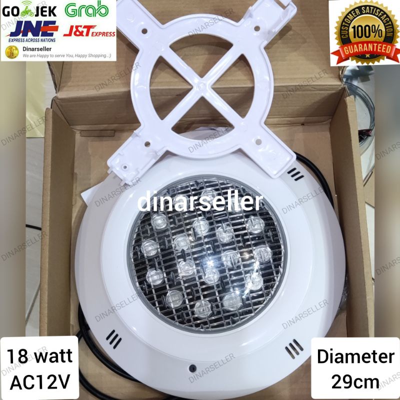 Jual LAMPU KOLAM RENANG LED UNDERWATER 18 WATT 18 MATA SWIMMING POOL ...