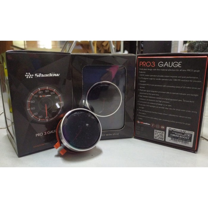 Jual Best Seller Boost Meter Gauge Shadow Pro3 Turbo (3 Bar) Universal ...