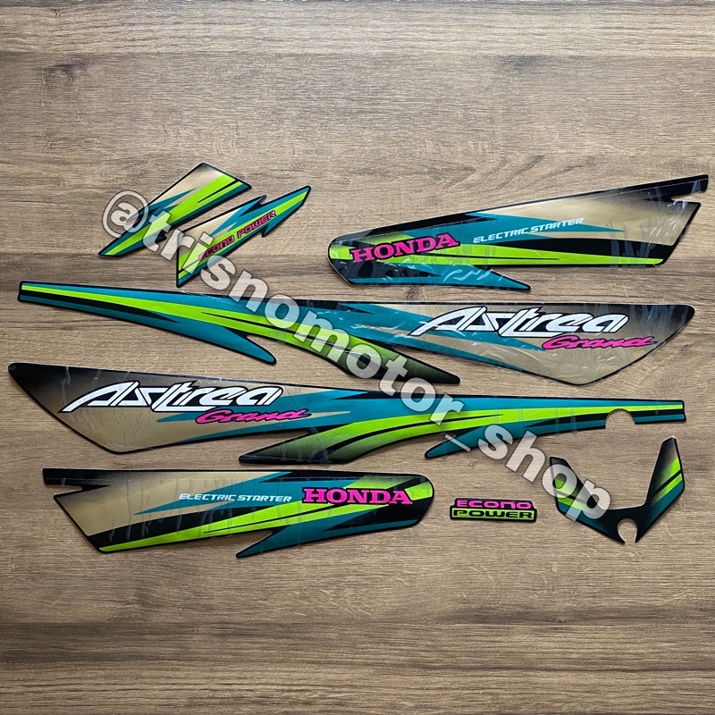 Jual striping lis body motor Honda astrea grand sabit 97 hijau sticker ...