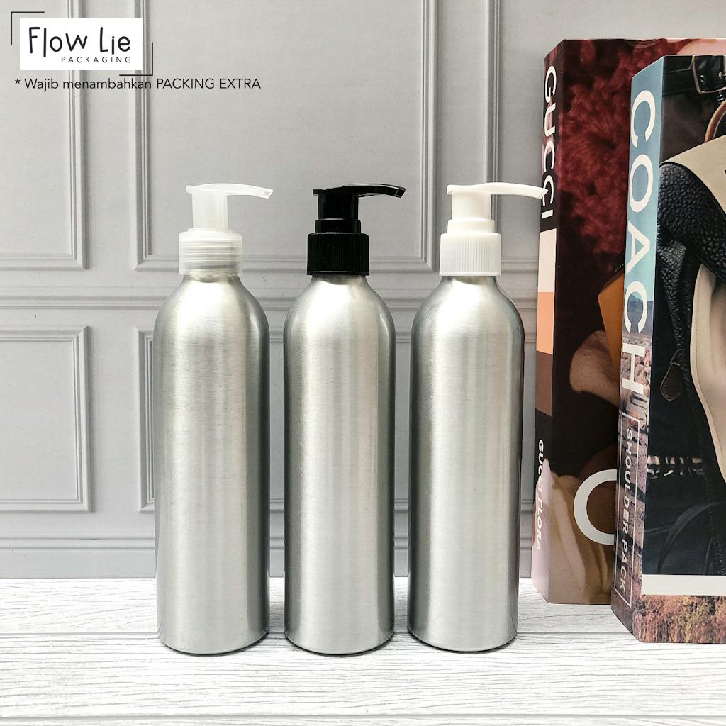Jual Botol Aluminium 250ml Tutup Pump Lotion Kemasan Packaging Anti ...