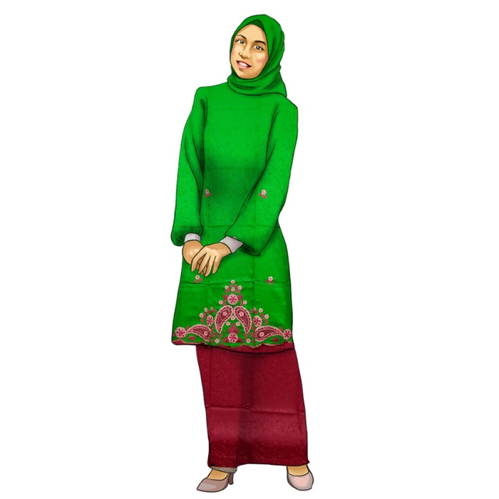 Jual Sircinta Bahan Baju Kurung KPSD 050-K | Motif Faisley Kombinasi ...