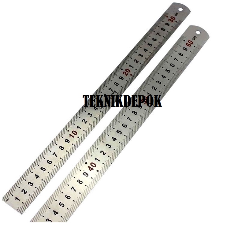 Jual Penggaris Stainless 100 cm Penggaris Lurus Alat Ukur Meteran 40 ...