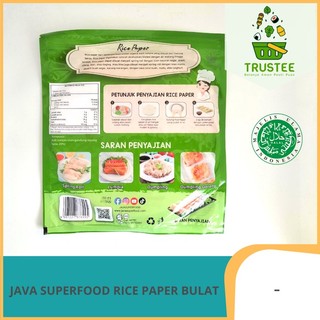 Jual Java Super Food Rice Paper / Kulit Lumpia Bulat 10 Lembar HALAL ...