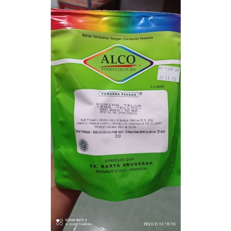 Jual Alco/Pewarna Bubuk/Pewaran makanan aman 500gr/Agg yellow 30/Kuning ...