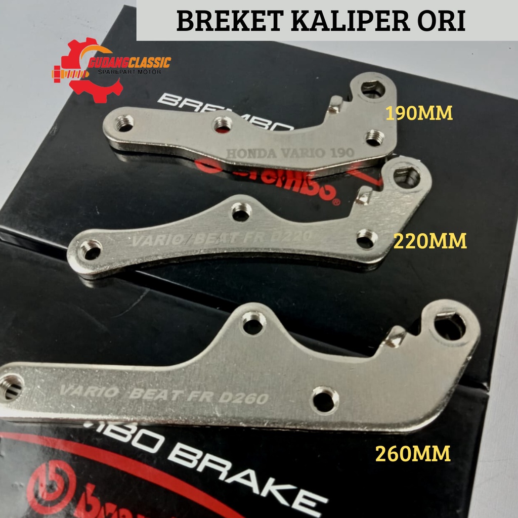 Jual BREKET KALIPER BESI 2P BEAT VARIO 125 150 SCOOPY DISC 190 220 260 MM IMPORT | Shopee Indonesia