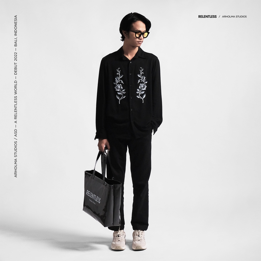Jual Arholma Studios - Long Sleeve Shirt 'Ottoman' Black | Shopee Indonesia
