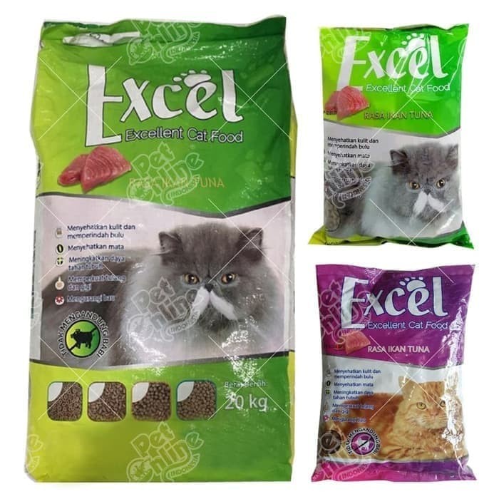 Jual EXCEL Cat Dry Food 500 gram - Makanan Kering Kucing | Shopee Indonesia