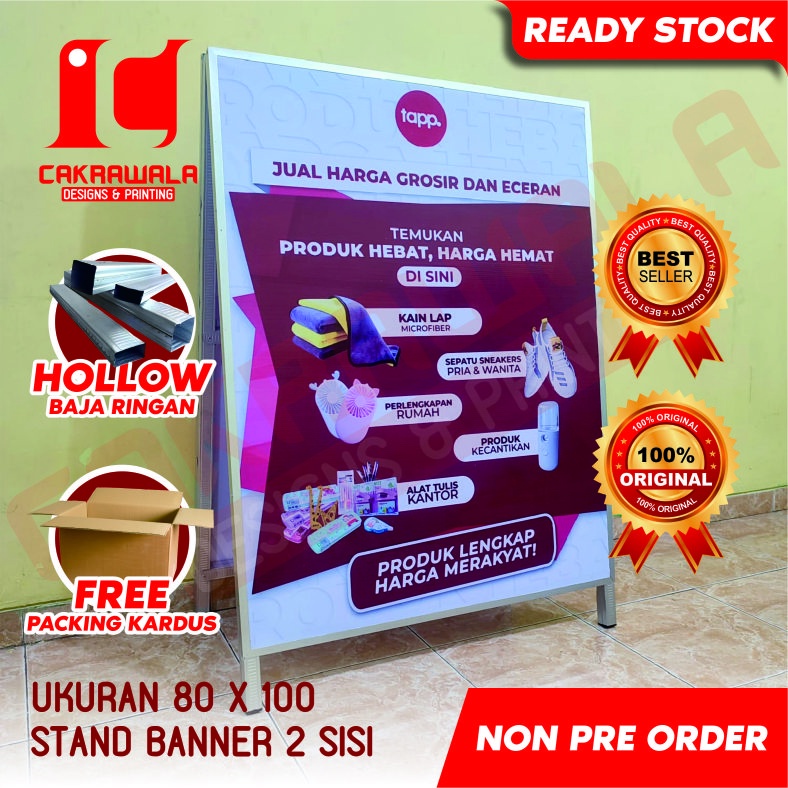 Jual STAND BANNER KAYU PERALATAN RUMAH UKURAN 80 X 100 - STANDING ...