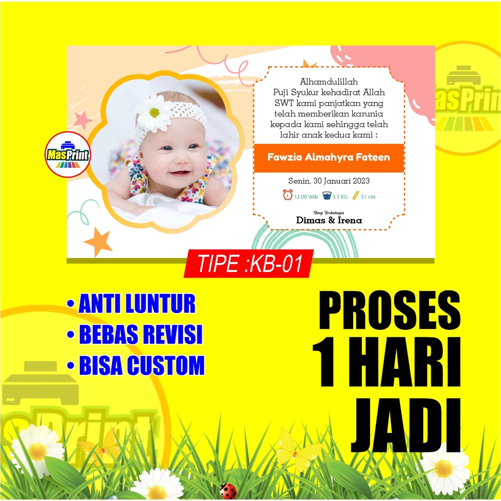 Jual Kartu Nama Bayi Aqiqah | Shopee Indonesia