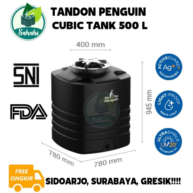 Jual Tandon Air / Toren Air / Tangki Air PENGUIN Cubic Tank Tangki ...
