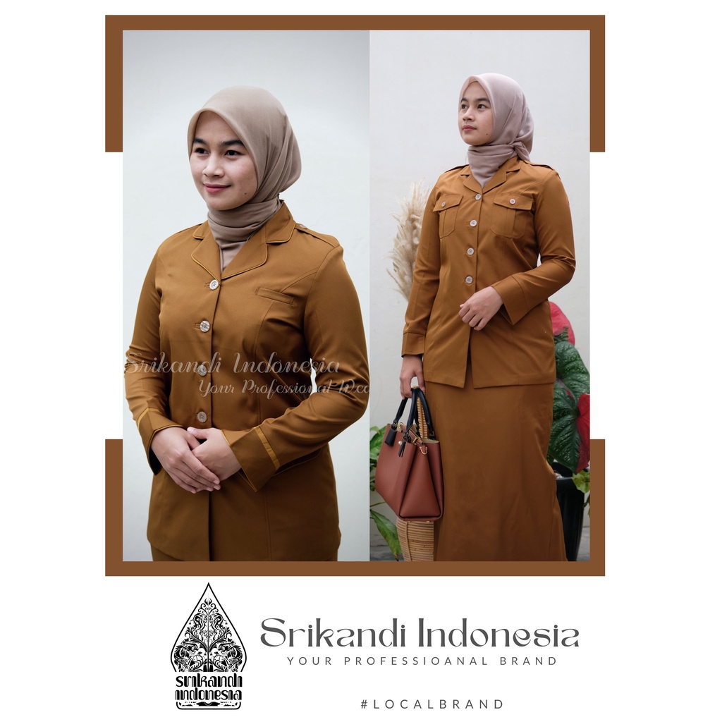 Jual SRIKANDI INDONESIA Baju Dinas Seragam PNS / Pemda PDH Coklat ...