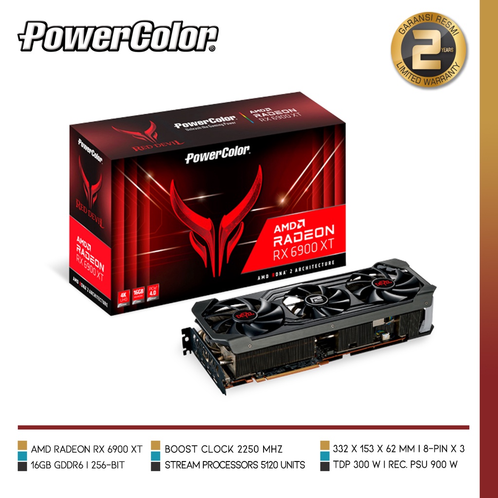 Jual POWERCOLOR Red Devil AMD Radeon RX 6900 XT 16GB GDDR6 | Shopee ...