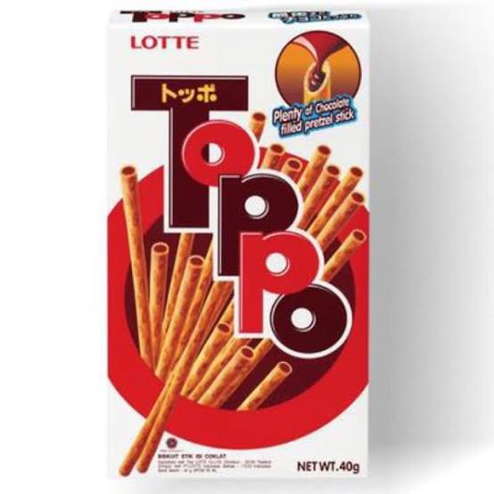 Jual Biskuit coklat Lotte Toppo (isi 12 pcs) biscuit chocolate enak dan ...