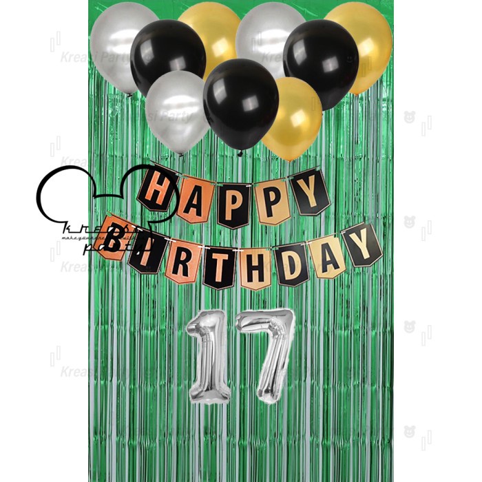 Jual Paket Dekor Ultah Simple #11 / Set Balon Ultah / Set dekorasi ...