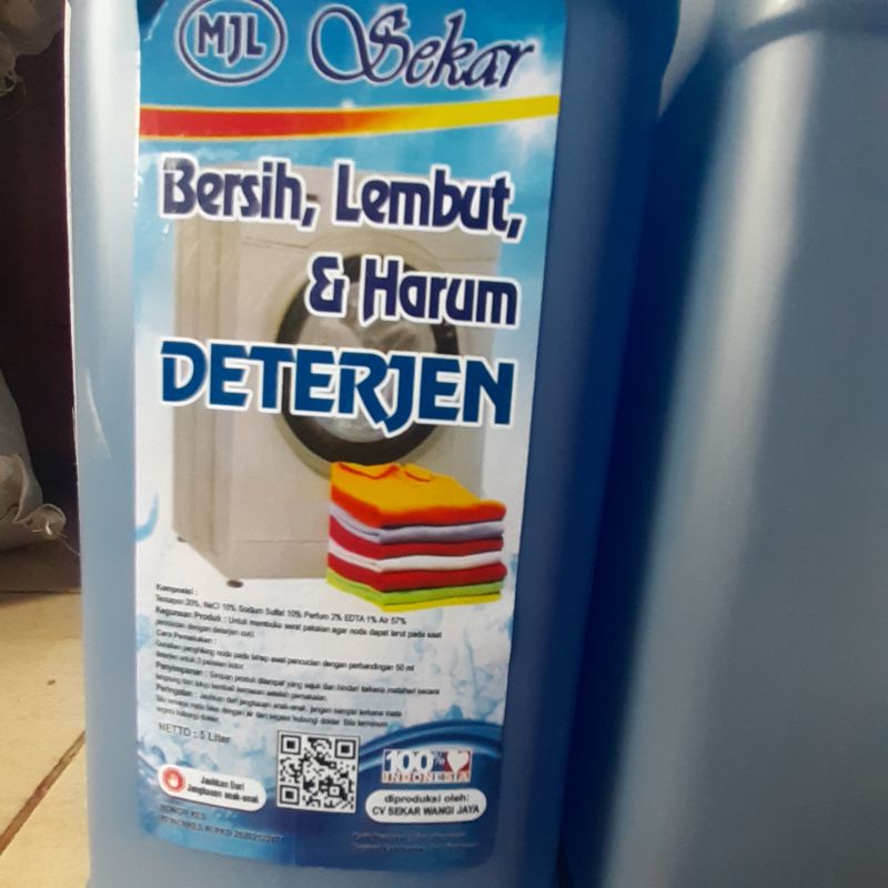 Jual Detergen Biru/ Laundry Cair Premium 5Liter Berbau Harum/Lembut dan ...