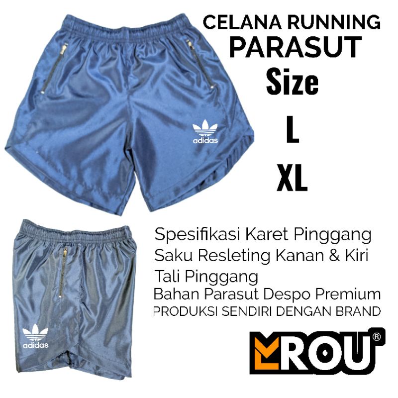 Jual navy~ celanna runing Celana Sport Olahraga Pendek Bahan Parasut ...