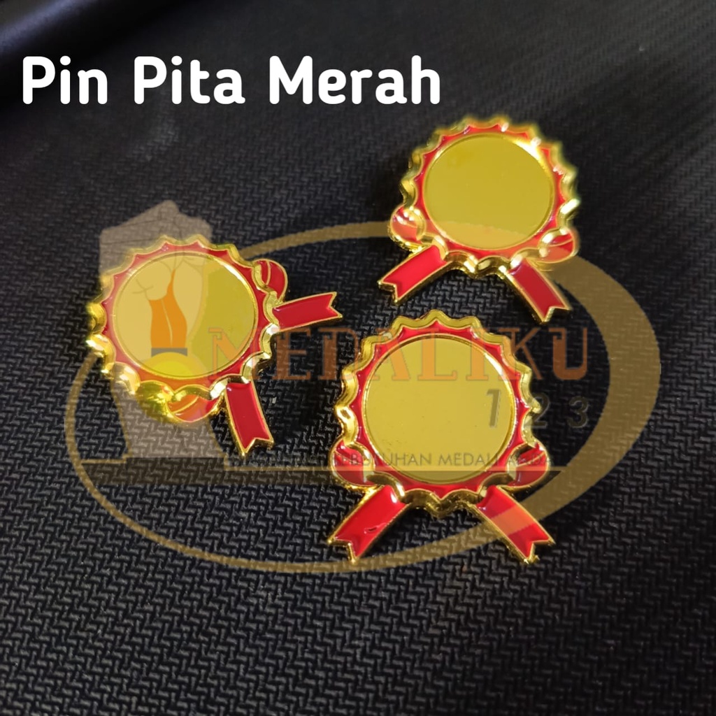 Jual PIN PENITI KOSONGAN Pin Pita Merah Pin Organisasi | Shopee Indonesia