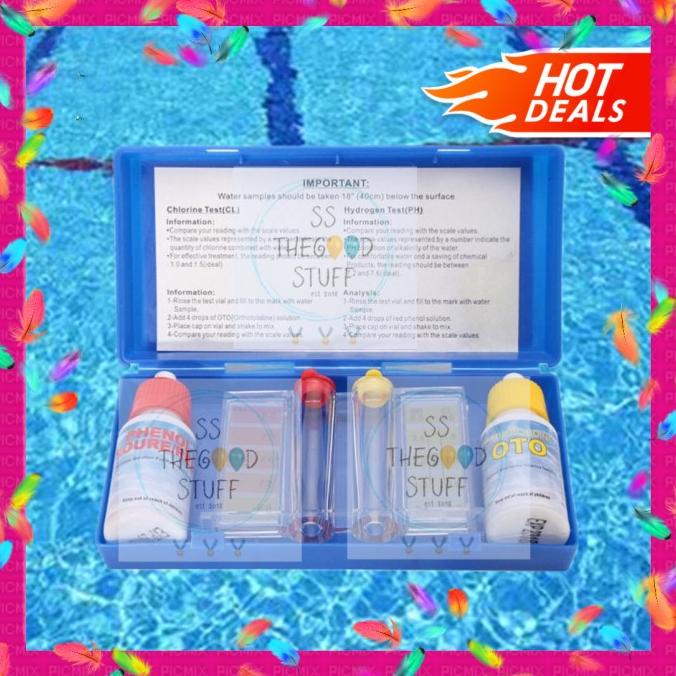Jual Test Kit 2 in 1 CL PH Chlorine Klorin Tester Air Kolam Renang ...