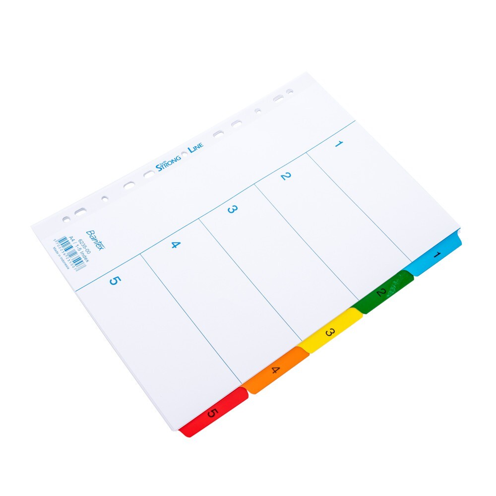 Jual Bantex PP Pembatas Kertas Binder Divider Ordner A4 5 Lembar Index ...