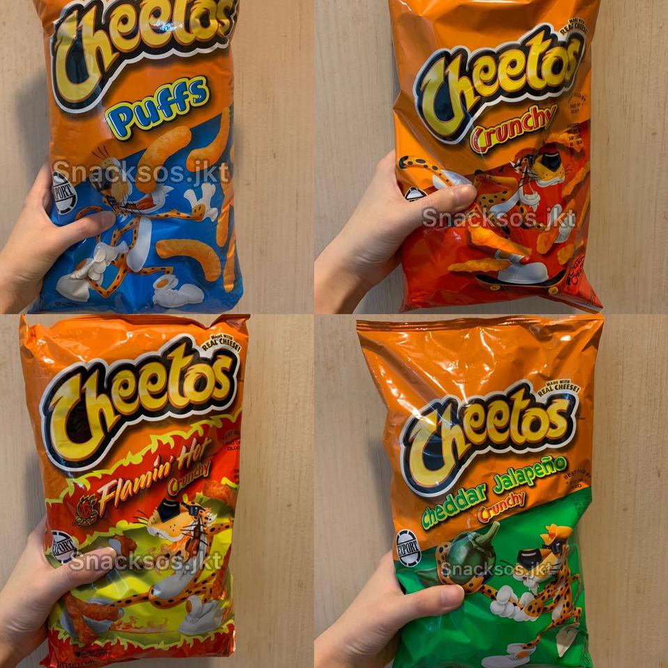Jual Cheetos Frito Lays Crunchy Cheese / Flamin Hot / Cheddar Jalapeno ...
