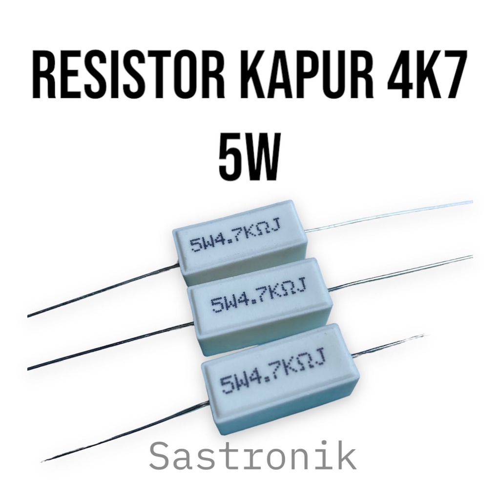 Jual resistor kapur 4k7 5w kaki tembaga ready | Shopee Indonesia