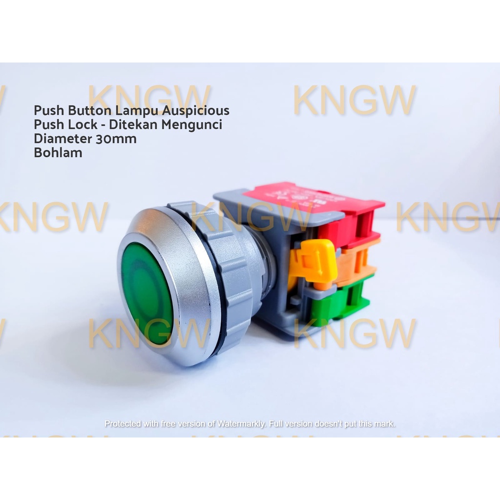 Jual Push Button Lamp Green Red 30mm Tombol On Off Lampu Hijau Merah ...