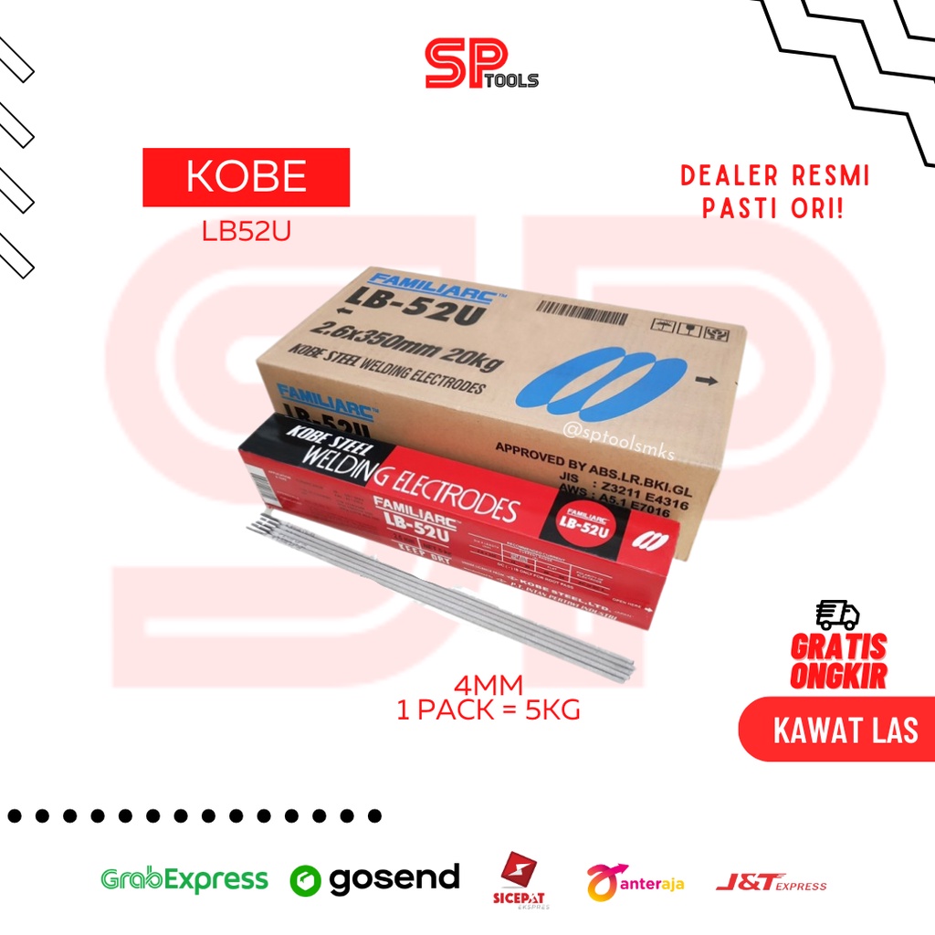 Jual KAWAT LAS KOBE KOBELCO LB52U / LB-52U / LB 52U 4MM 4.0MM (5KG ...