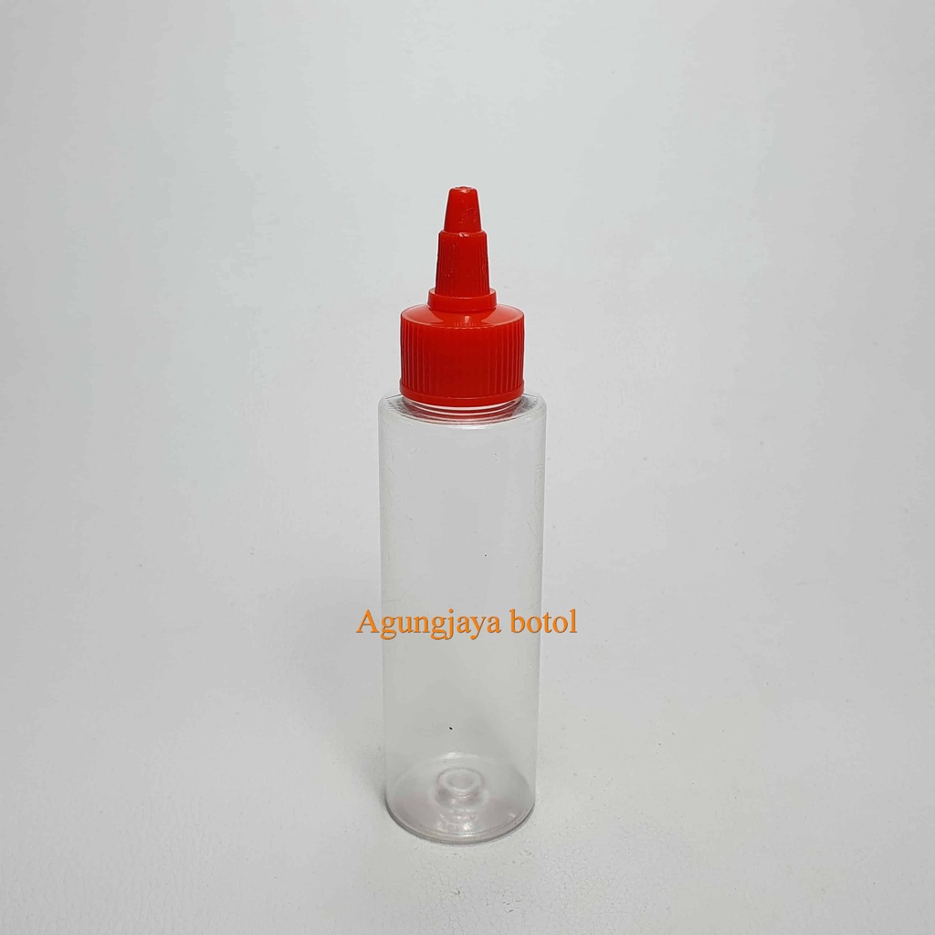 Jual Botol Pet 100 Ml Rf Panjang Natural Tutup Kerucut / Botol Plastik ...