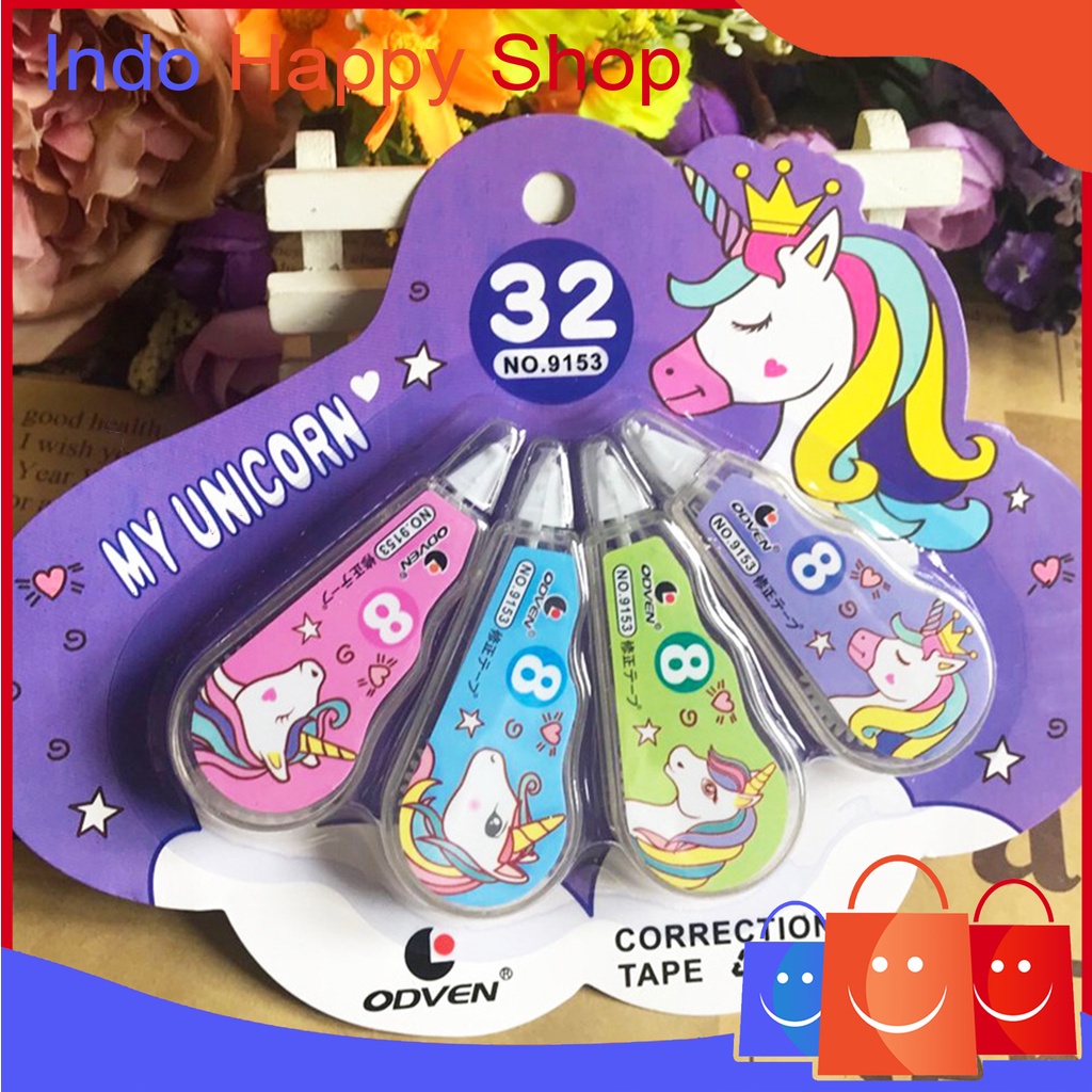 Jual Tipe X Pita Penghapus Pulpen Roll Correction Tape Tipex Set 4pcs ...