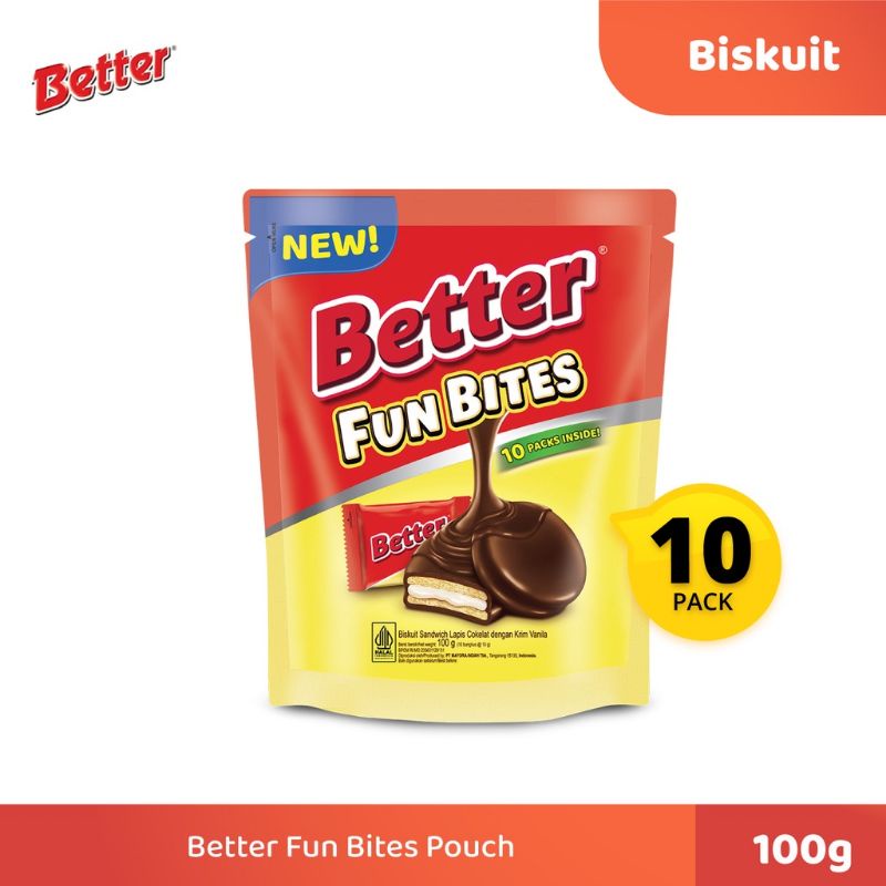 Jual BETTER fun BITES 100 gram POUCH SHARE IT isi 10 | Shopee Indonesia