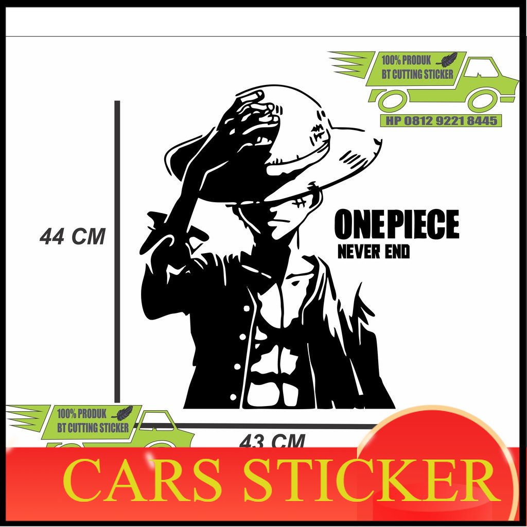 Jual BT STICKER ONE PIECE STICKER MOBIL STICKER CAR STICKER ONE PIECE ...