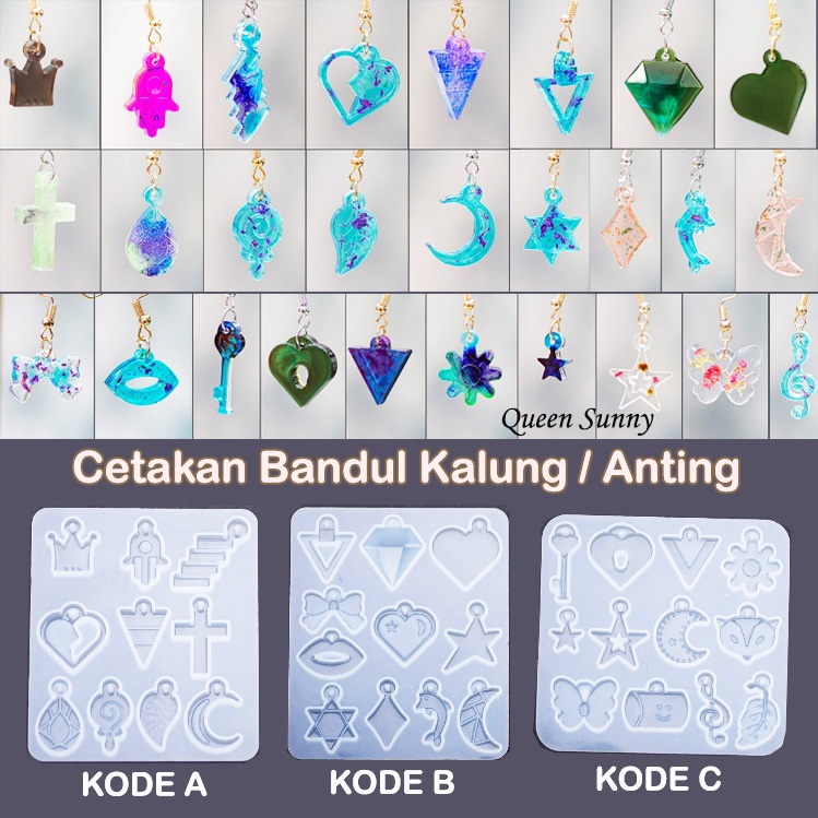 Jual Cetakan Resin Pendant Banyak Model / Cetakan Liontin Bandul Kalung ...