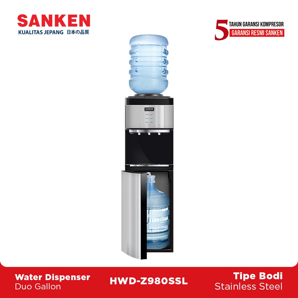 Jual Sanken Dispenser Duo Galon HWD-Z980BK Hitam | Shopee Indonesia