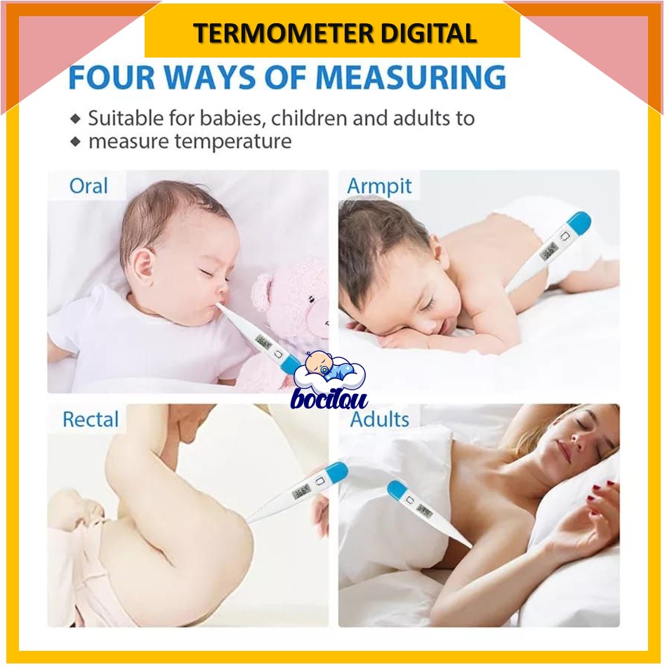 Jual Termometer Alat Pengukur Suhu Baby Anak-Anak Termometer Digital ...