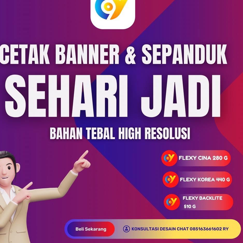 Jual Garansi Belanja CETAK BANNER / SPANDUK FREE DESIGN & SEHARI JADI ...