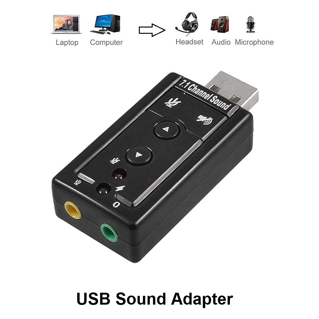 Jual USB Sound 7.1 - USB Virtual 7.1 Chanel Sound Adapter | Shopee Indonesia